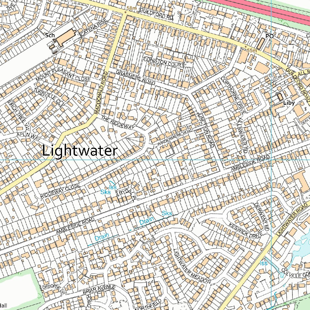 Bisley & West End Ward 1 (1:10,000) Map by UK Topographic Maps | Avenza ...