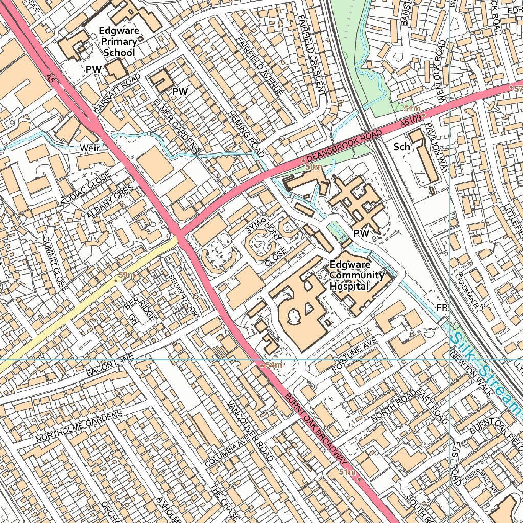 Mill Hill Ward 1 (1:10,000) Map by UK Topographic Maps | Avenza Maps