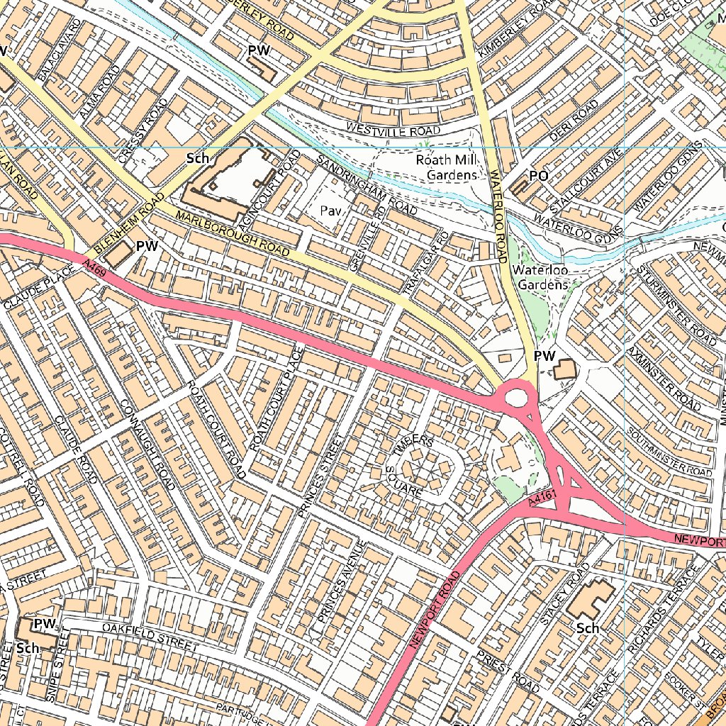Caerdydd - Cardiff 1 (1:10,000) Map by UK Topographic Maps | Avenza Maps