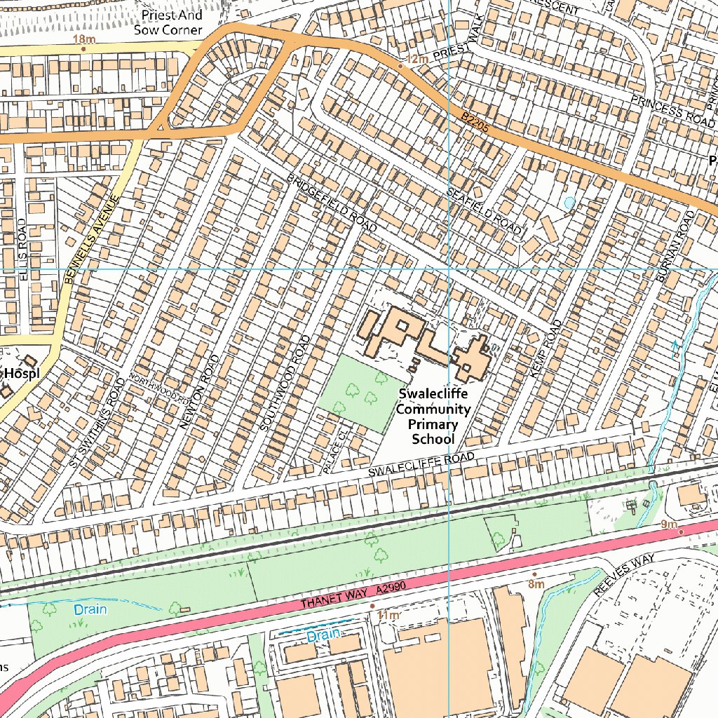 Seasalter Ward 1 (1:10,000) Map by UK Topographic Maps | Avenza Maps