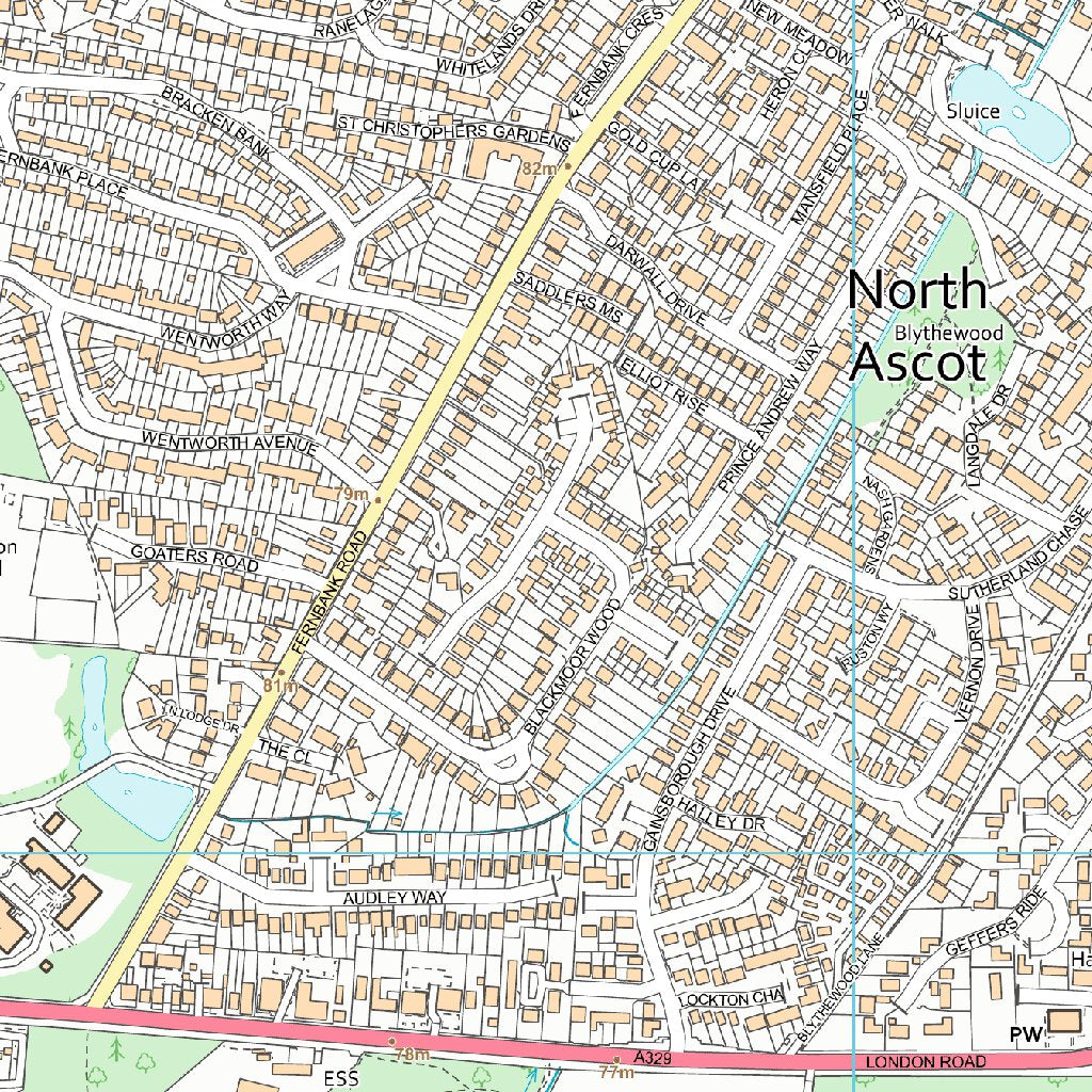 Winkfield & Warfield East Ward 1 (1:10,000) Map by UK Topographic Maps ...