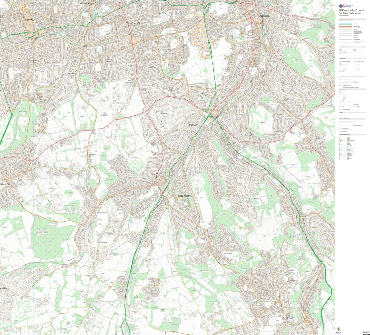 Chipstead, Kingswood & Woodmansterne Ward 1 (1:10,000) Map by UK ...