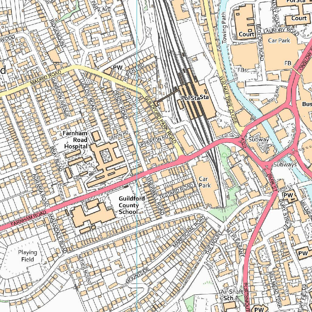 Shalford Ward 1 (1:10,000) Map by UK Topographic Maps | Avenza Maps