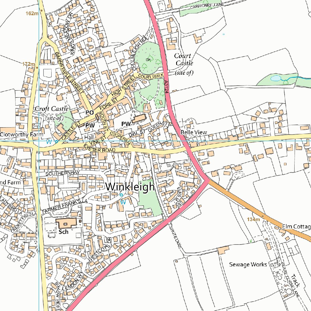 Winkleigh Ward 1 (1:10,000) Map by UK Topographic Maps | Avenza Maps