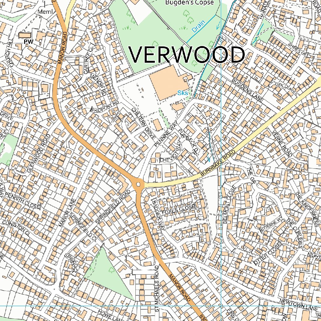 Cranborne & Alderholt Ward 1 (1:10,000) Map by UK Topographic Maps ...
