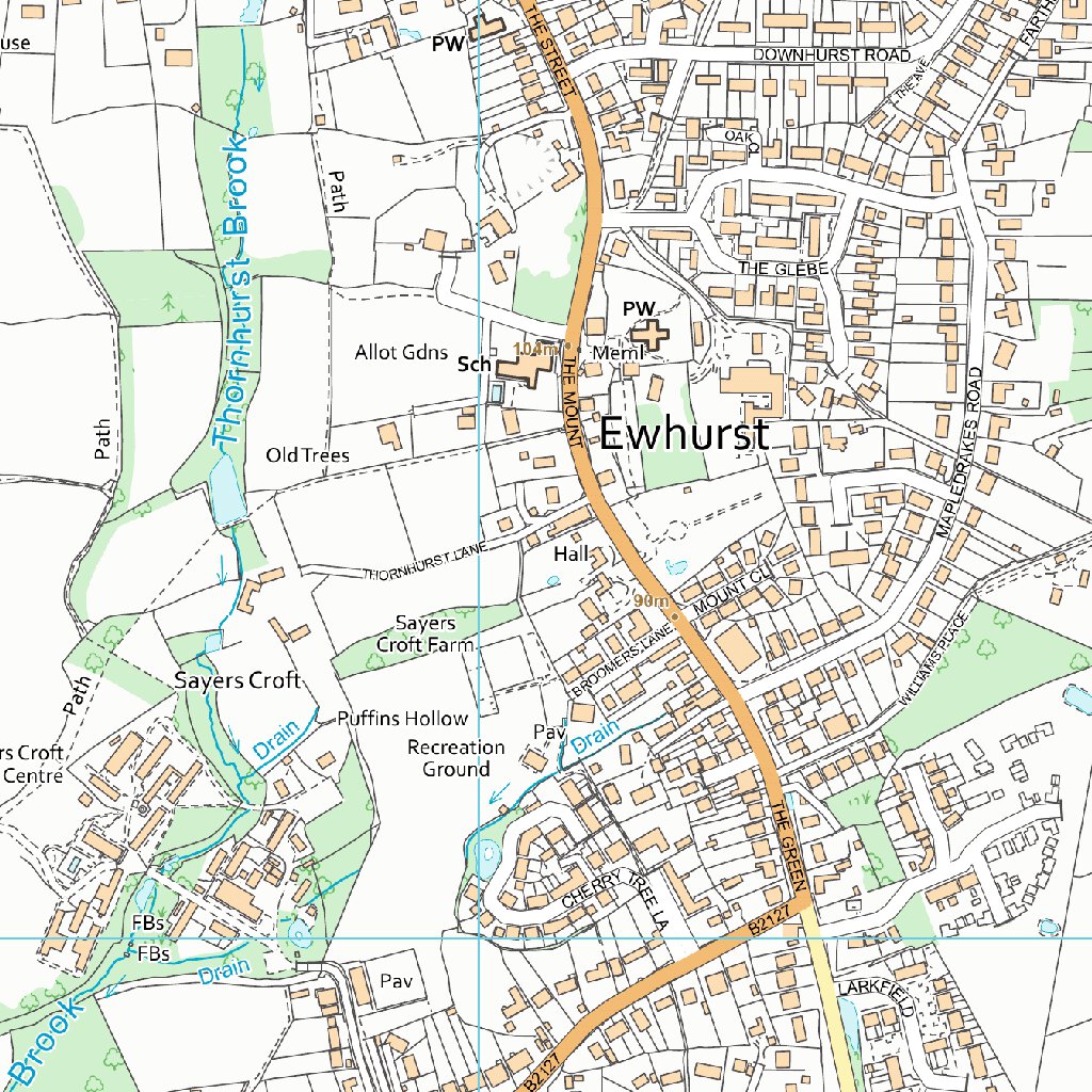 Mickleham, Westcott & Okewood Ward 1 (1:10,000) Map by UK Topographic ...