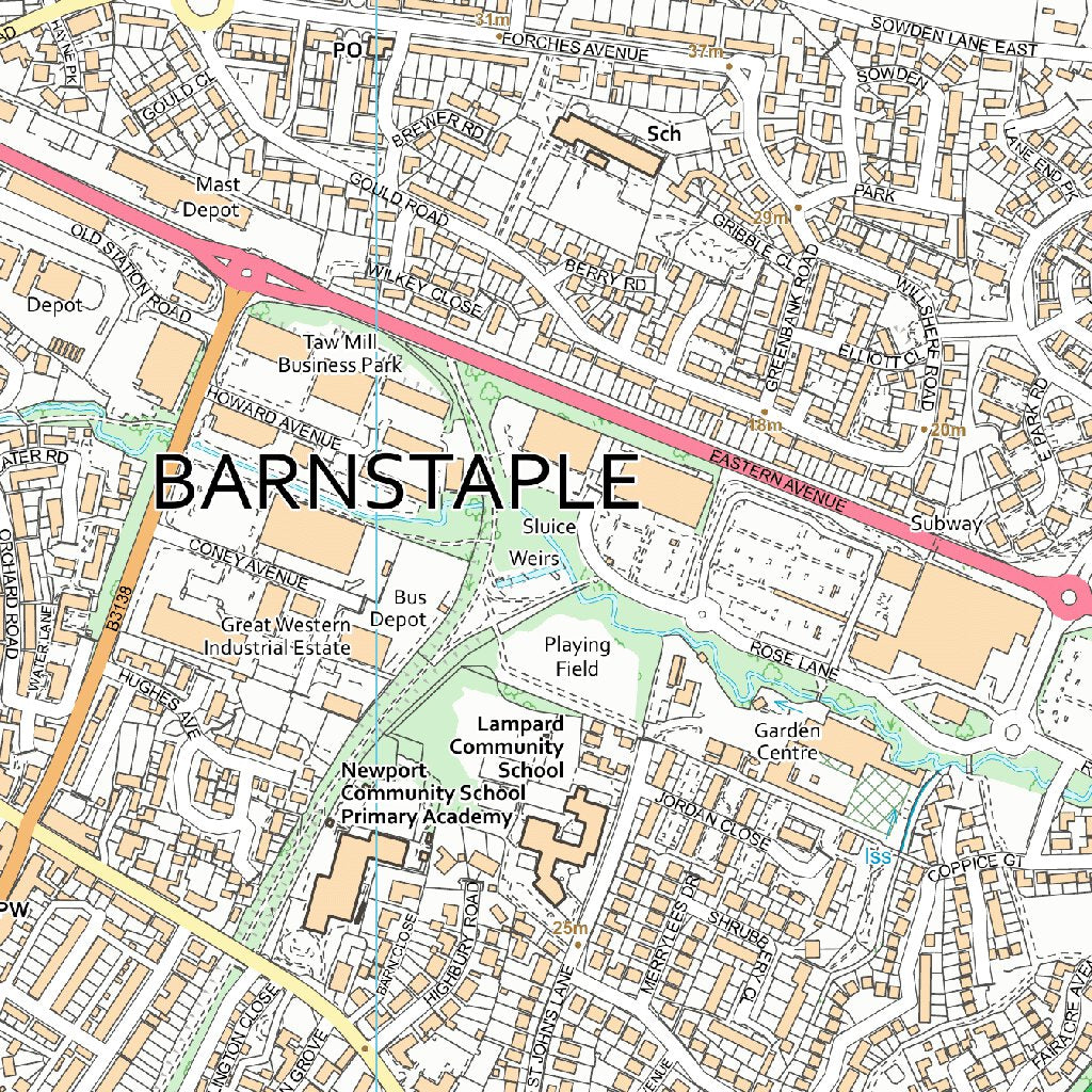 Landkey Ward 1 (1:10,000) Map by UK Topographic Maps | Avenza Maps