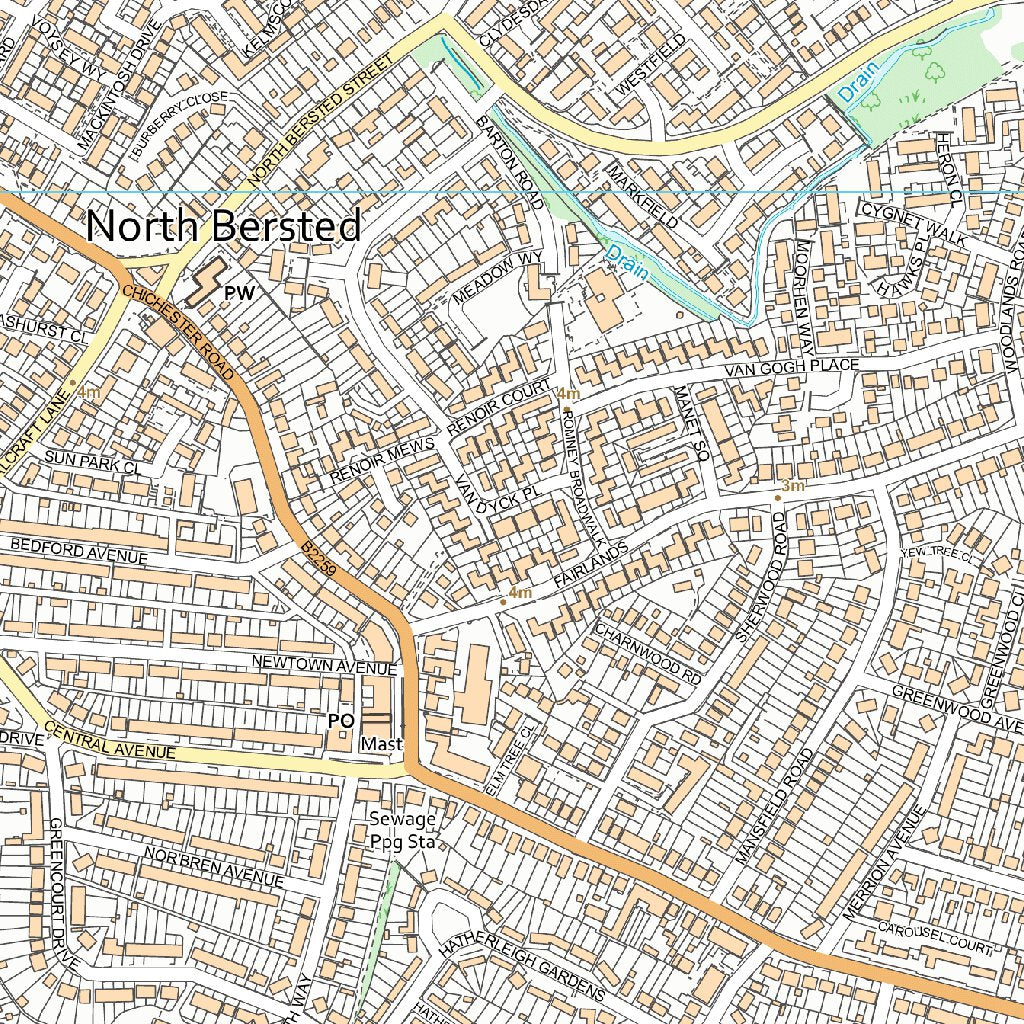 North Mundham & Tangmere Ward 1 (1:10,000) Map by UK Topographic Maps ...