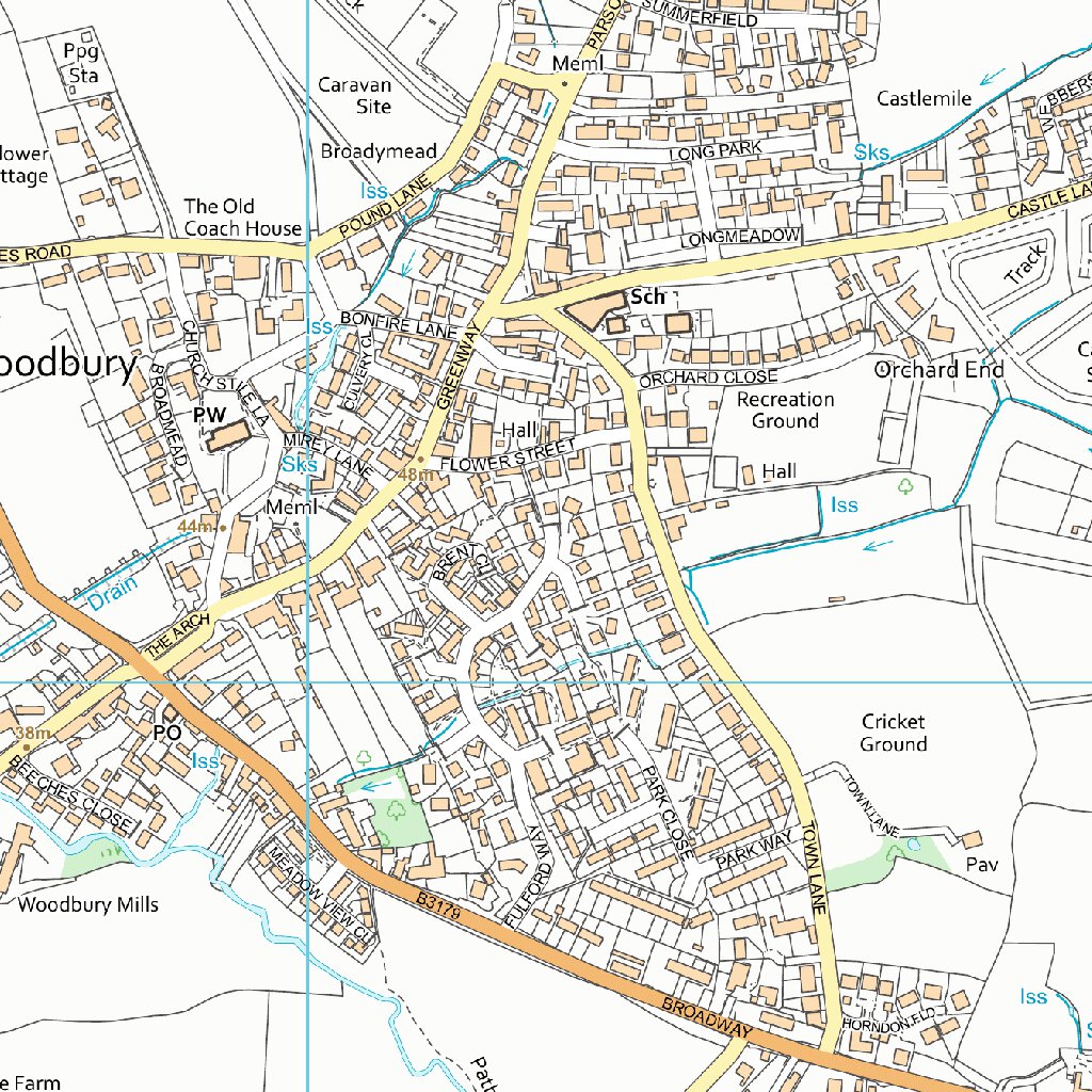 Woodbury & Lympstone Ward 1 (1:10,000) Map by UK Topographic Maps ...
