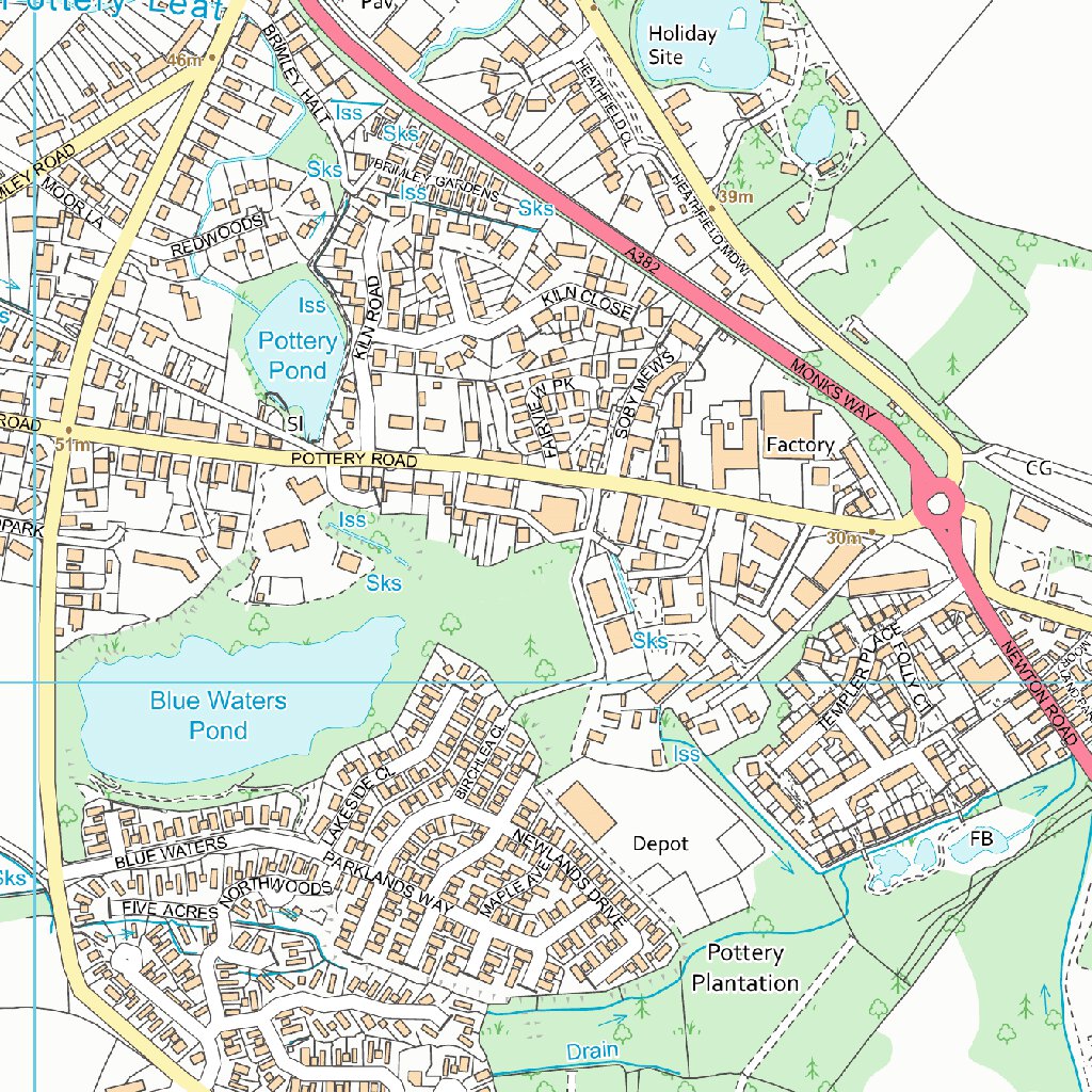 Bovey Ward 1 (1:10,000) Map by UK Topographic Maps | Avenza Maps