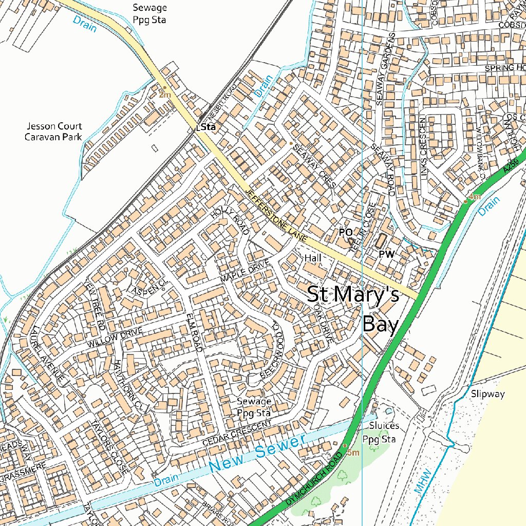Romney Marsh Ward 1 (1:10,000) Map by UK Topographic Maps | Avenza Maps