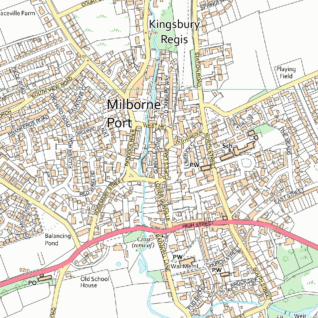 Sherborne East Ward 1 (1:10,000) Map by UK Topographic Maps | Avenza Maps
