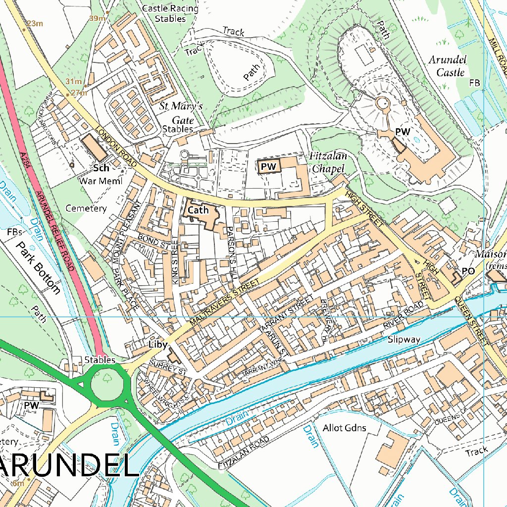 Arundel & Walberton Ward 1 (1:10,000) Map by UK Topographic Maps ...