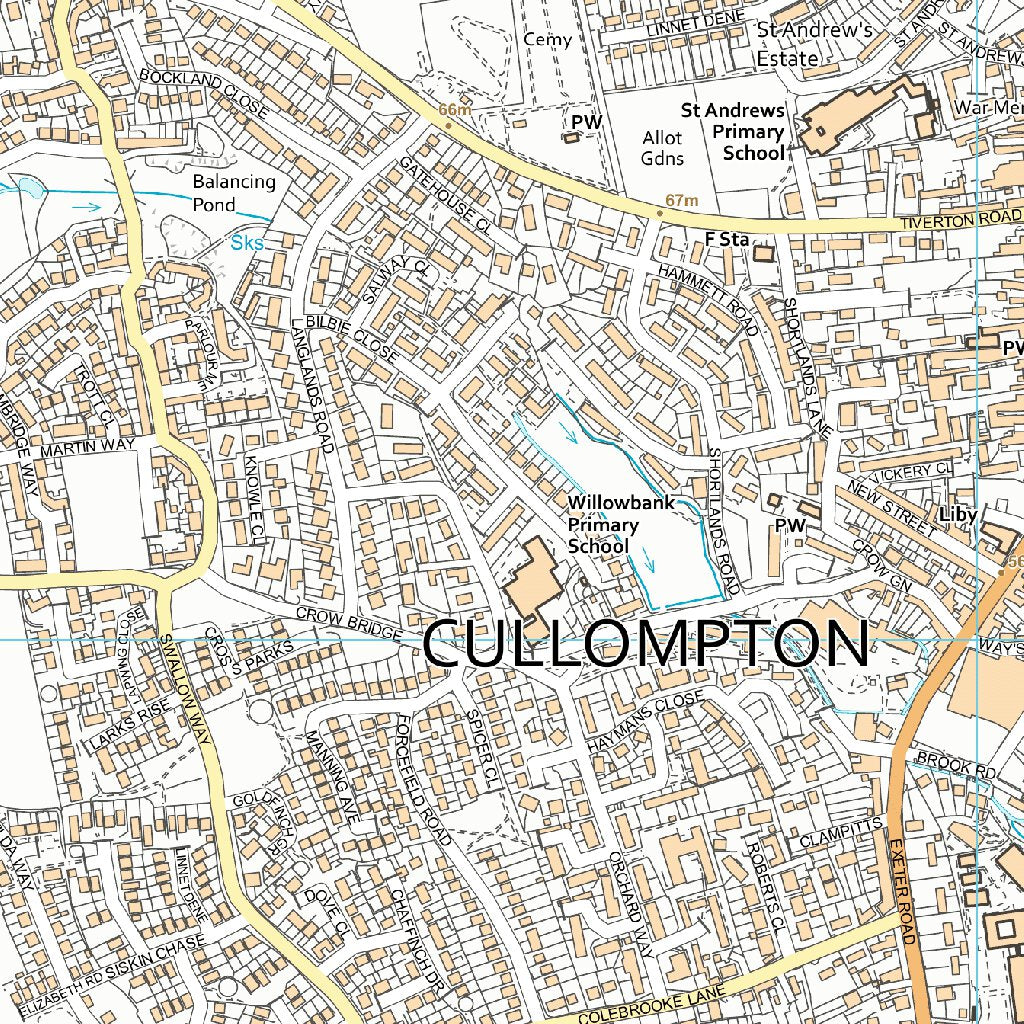 Halberton Ward 1 (1:10,000) Map by UK Topographic Maps | Avenza Maps