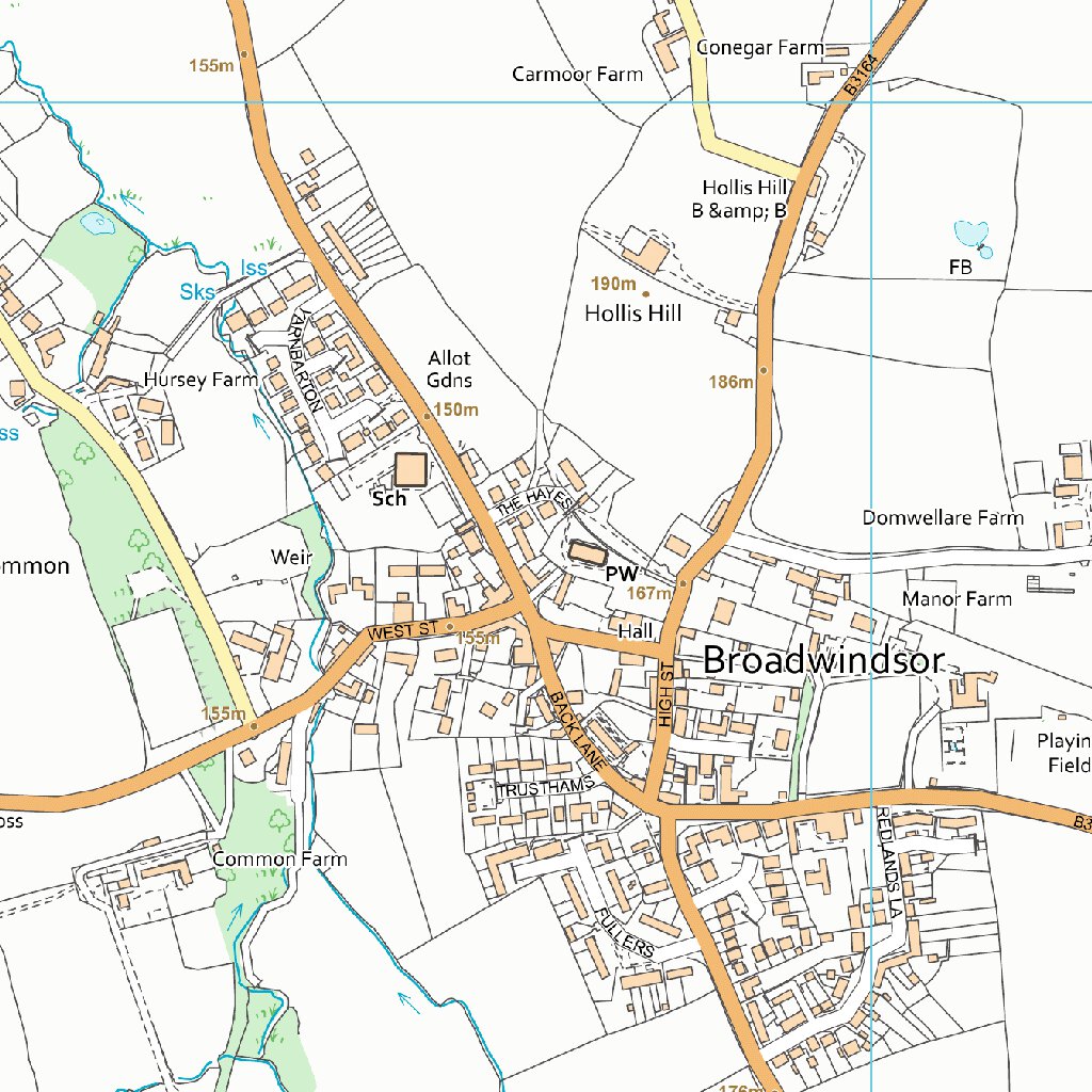 Marshwood Vale Ward 1 (1:10,000) Map by UK Topographic Maps | Avenza Maps