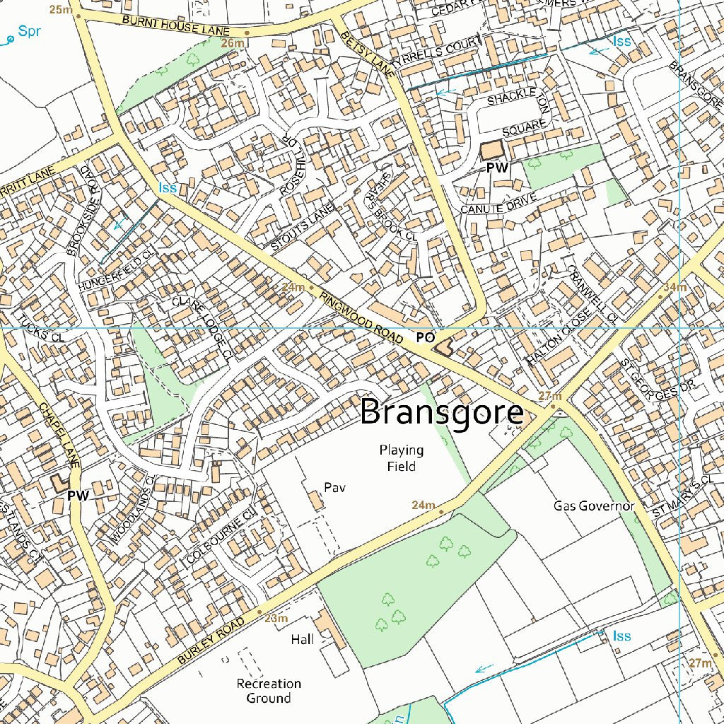 Bransgore, Burley, Sopley & Ringwood East Ward 1 (1:10,000) Map by UK ...