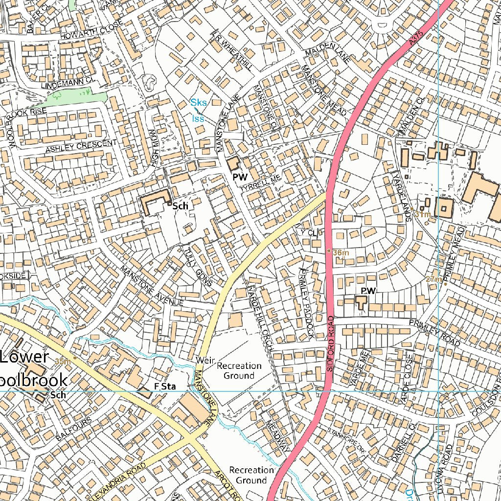 Budleigh & Raleigh Ward 1 (1:10,000) Map by UK Topographic Maps ...