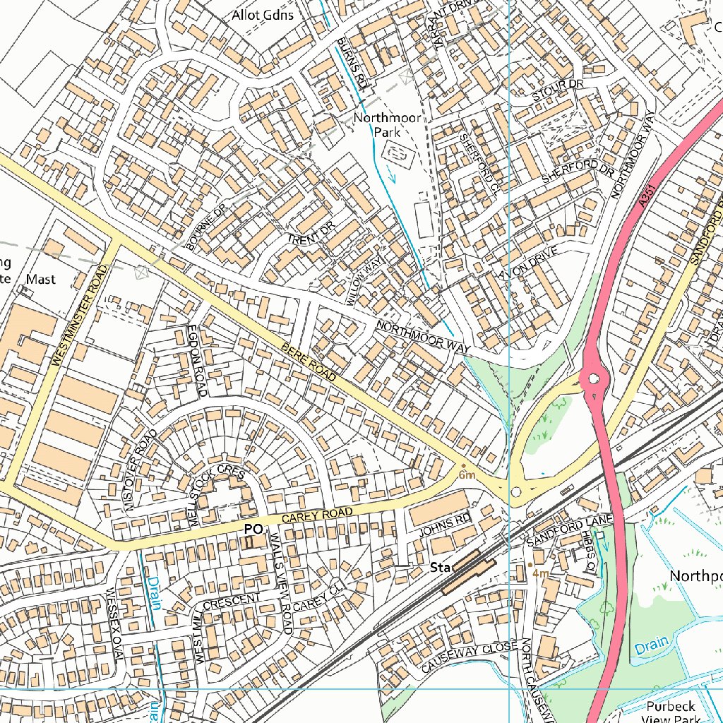 Wareham Ward 1 (1:10,000) Map by UK Topographic Maps | Avenza Maps