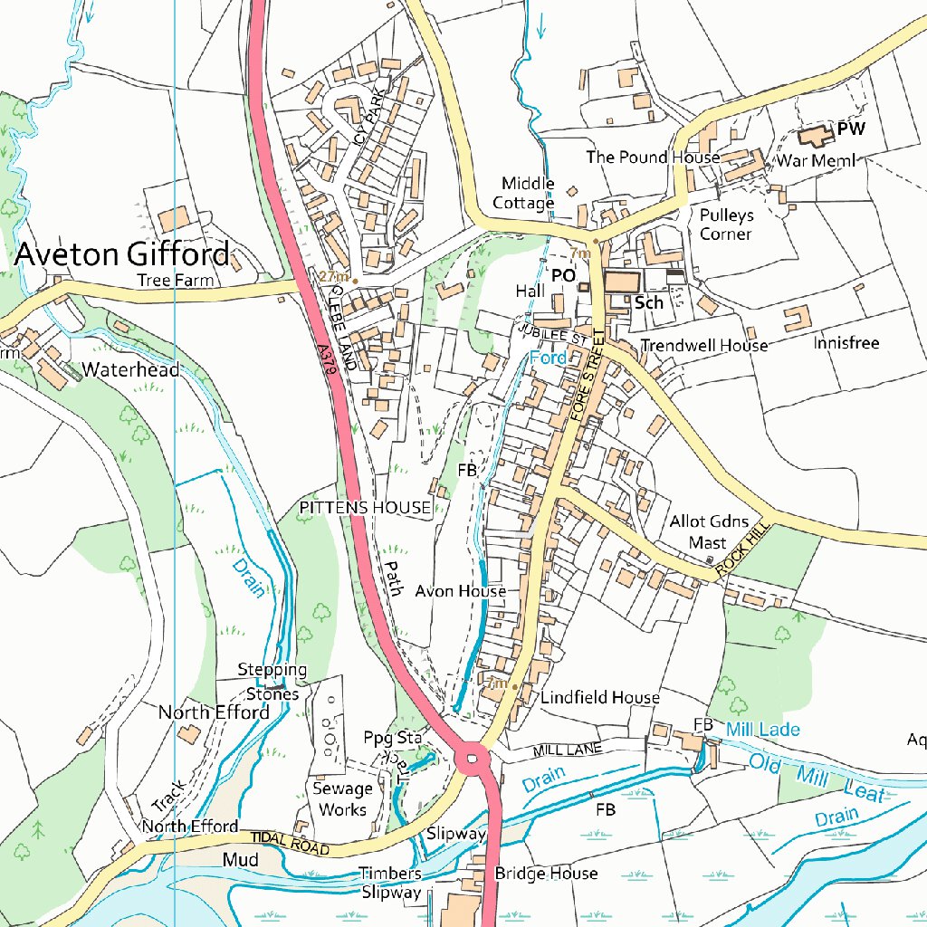 Loddiswell & Aveton Gifford Ward 1 (1:10,000) Map by UK Topographic ...
