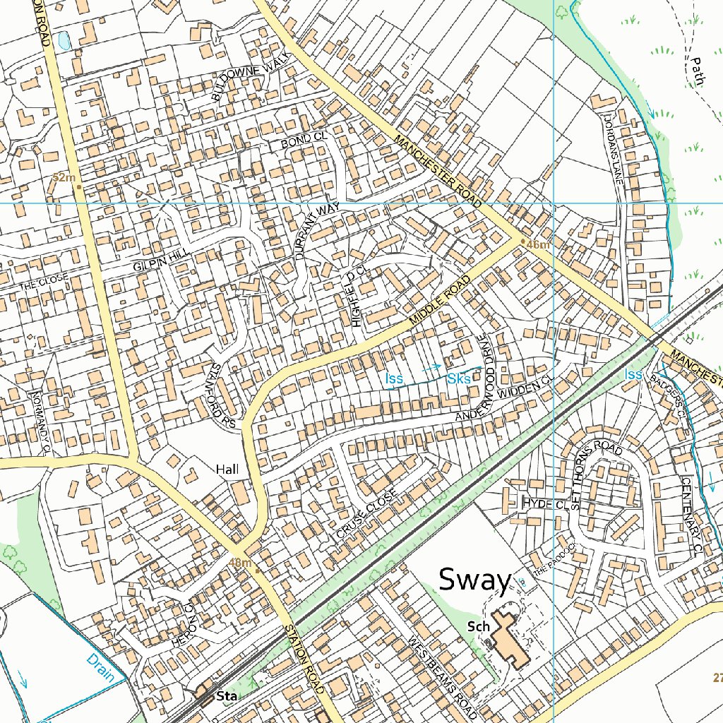 Brockenhurst & Denny Lodge Ward 1 (1:10,000) Map by UK Topographic Maps ...