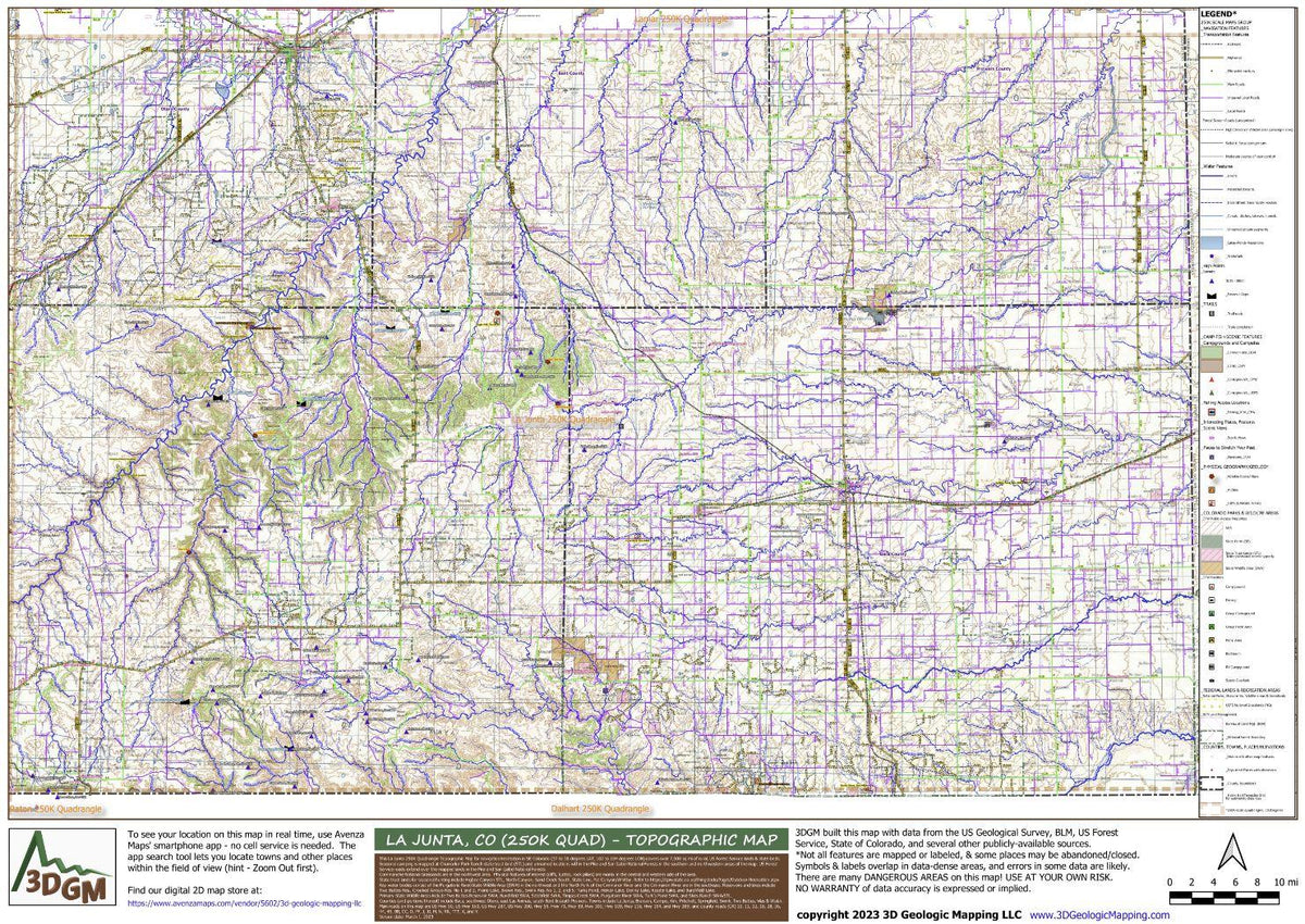4-Map Bundle of Eastern Colorado Exploration Maps (250K scale); see ...