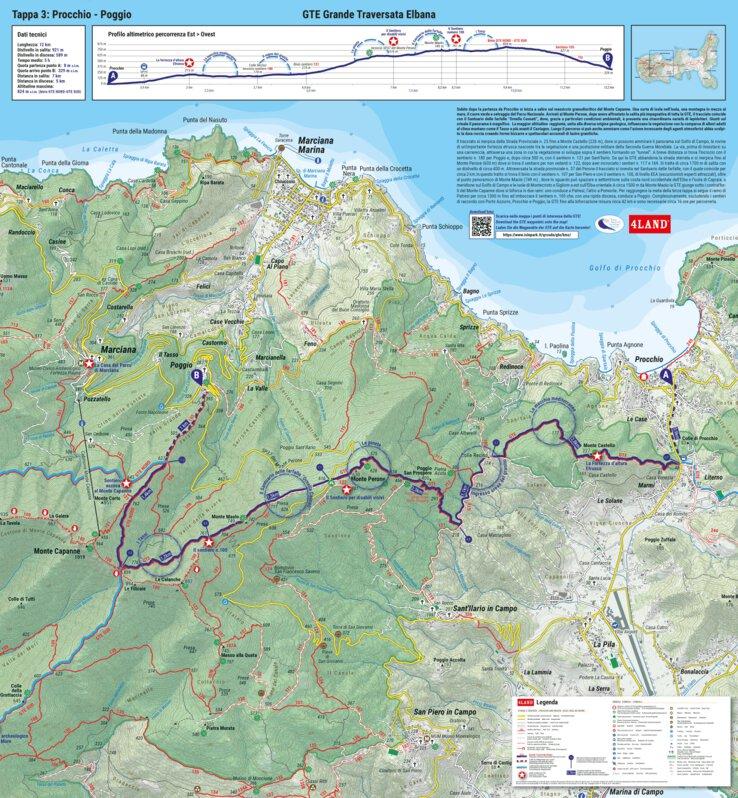 Elba GTE 2024 (schede dettaglio percorso) Map by 4LAND Srl | Avenza Maps