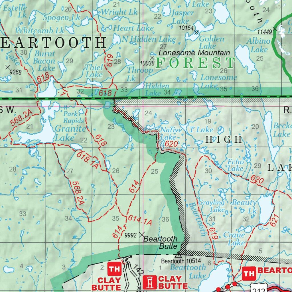 Shoshone NF - North Half - Visitor Map - Map Bundle by US Forest ...