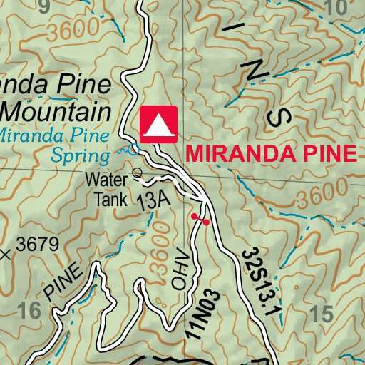 Miranda Pine Mountain Map by US Forest Service R5 | Avenza Maps