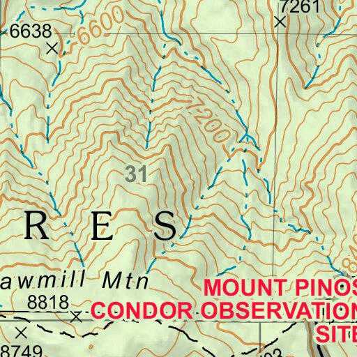 Sawmill Mountain Map by US Forest Service R5 | Avenza Maps