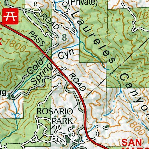 San Marcos Pass Map by US Forest Service R5 | Avenza Maps