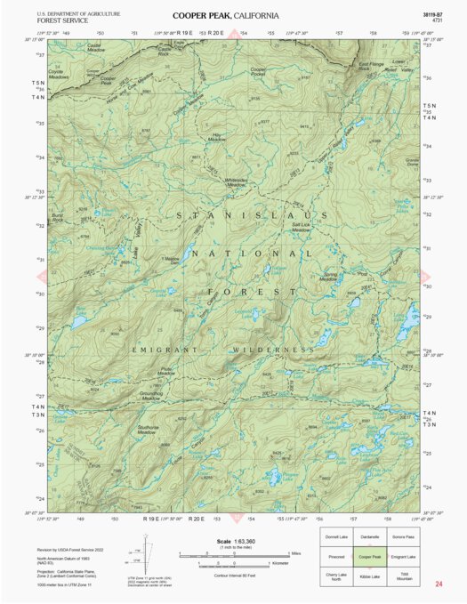 Cooper Peak Map by US Forest Service R5 | Avenza Maps