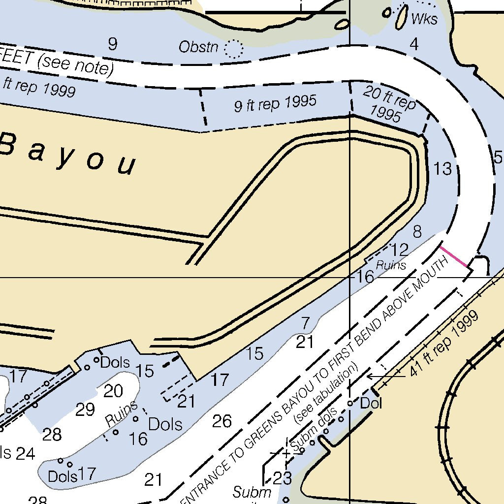 Houston Ship Channel Carpenters Bayou To Houston Map by National ...