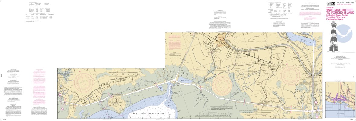 Wax Lake Outlet To Forked Island Map by National Oceanographic ...