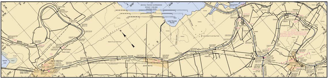 Bayou Teche Extension Map by National Oceanographic & Atmospheric ...