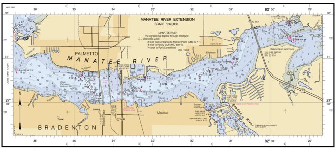 Manatee River Extension Map by National Oceanographic & Atmospheric ...