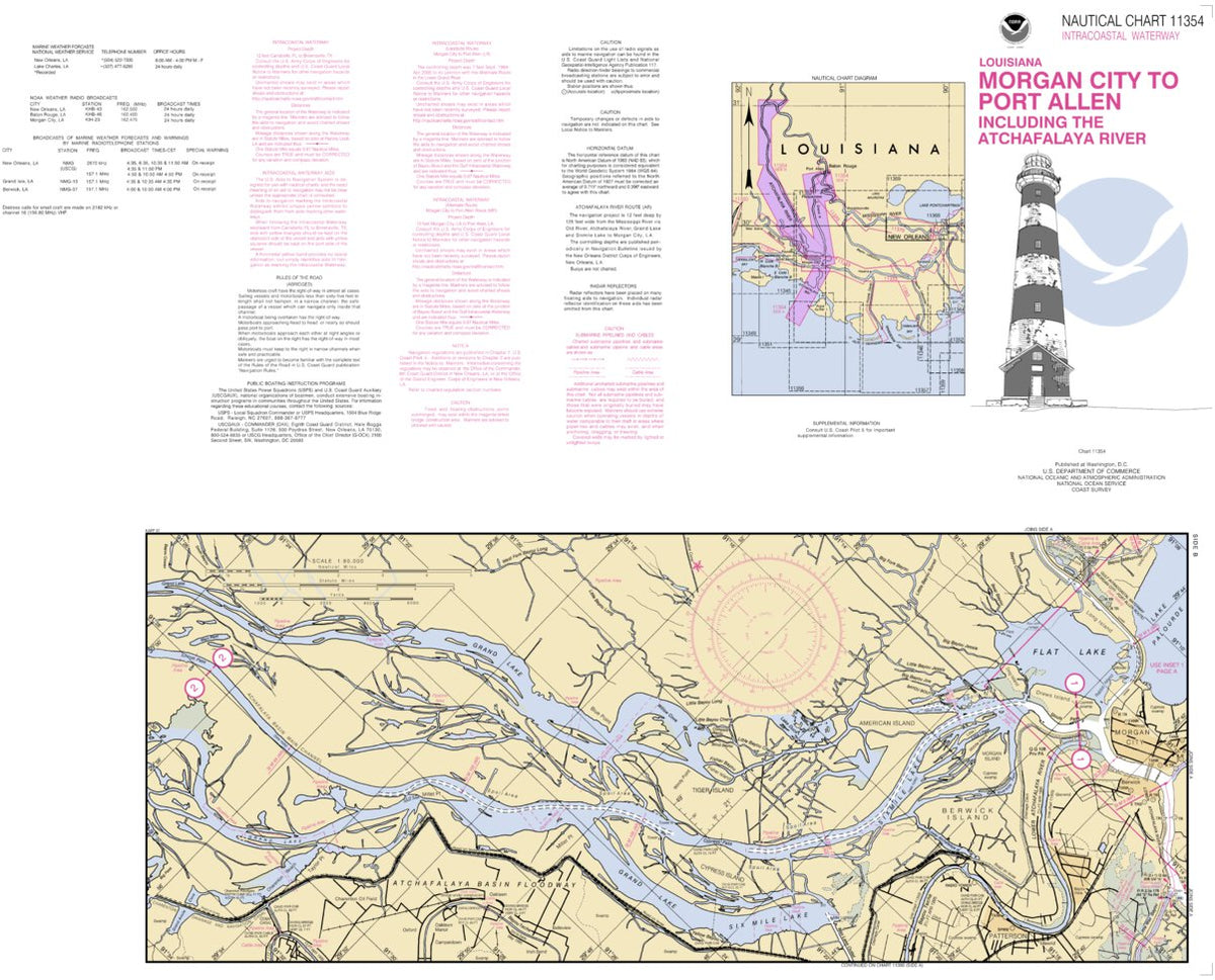 Atchafalaya Basin Main Channel To Morgan City Side B Map by National ...