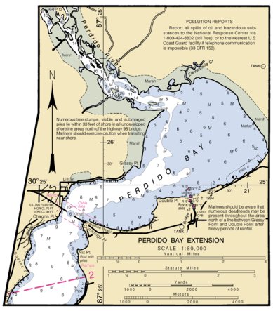 Perdido Bay Extension Map by National Oceanographic & Atmospheric ...
