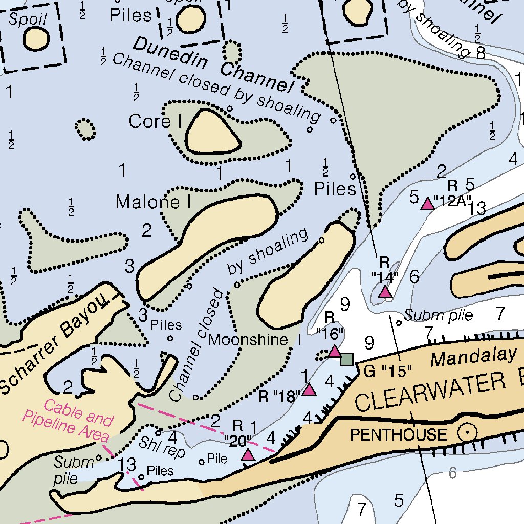 Tampa Bay - Port Richey Clearwater Hbr - Port Richey Map by National ...