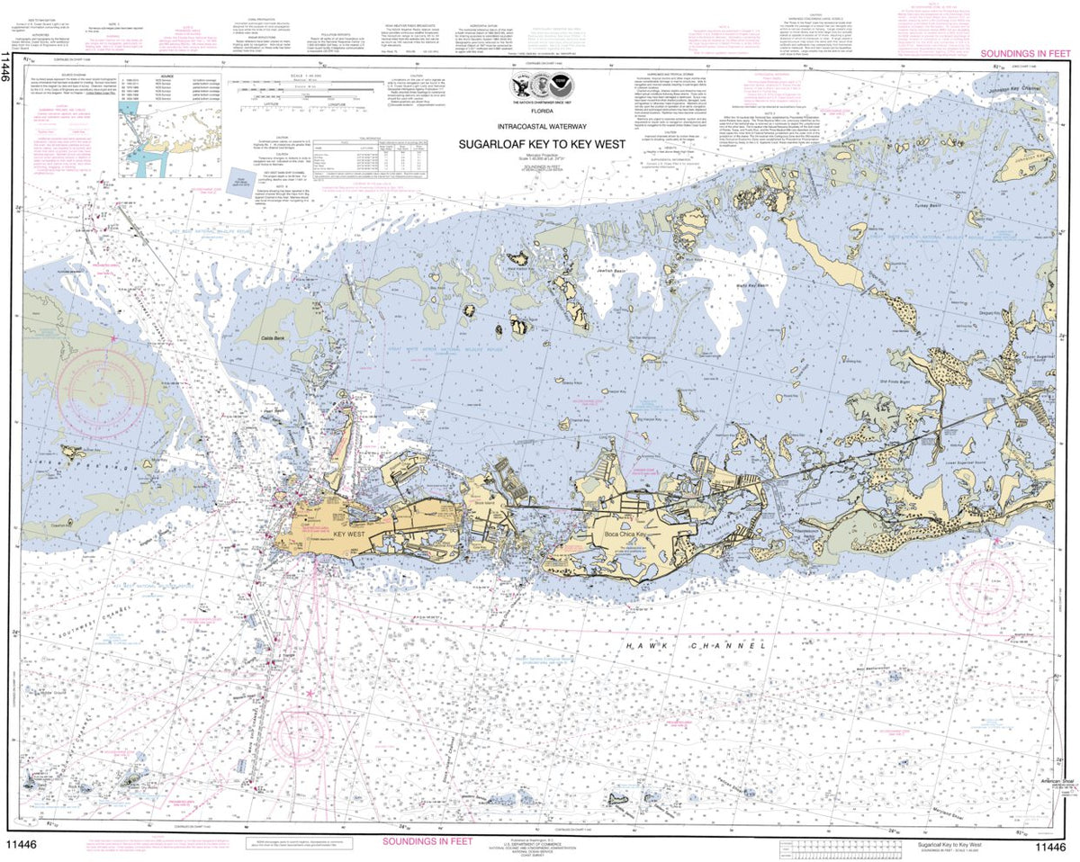 Sugarloaf Key To Key West Map by National Oceanographic & Atmospheric ...