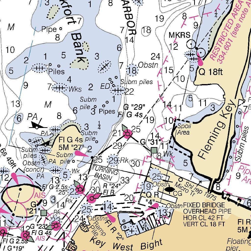 Sugarloaf Key To Key West Map by National Oceanographic & Atmospheric ...