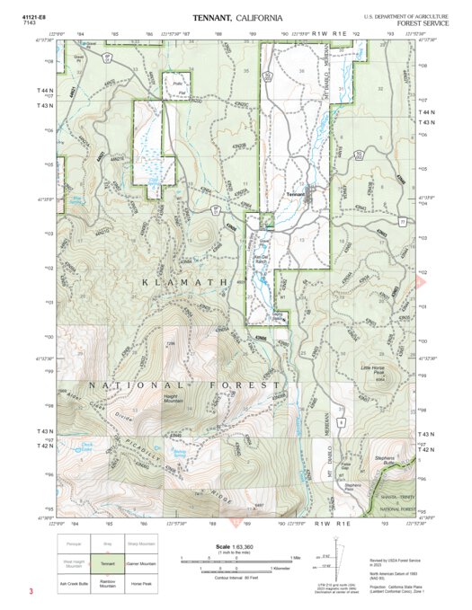 Tennant Map by US Forest Service R5 | Avenza Maps