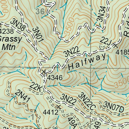 Halfway Ridge Map by US Forest Service R5 | Avenza Maps