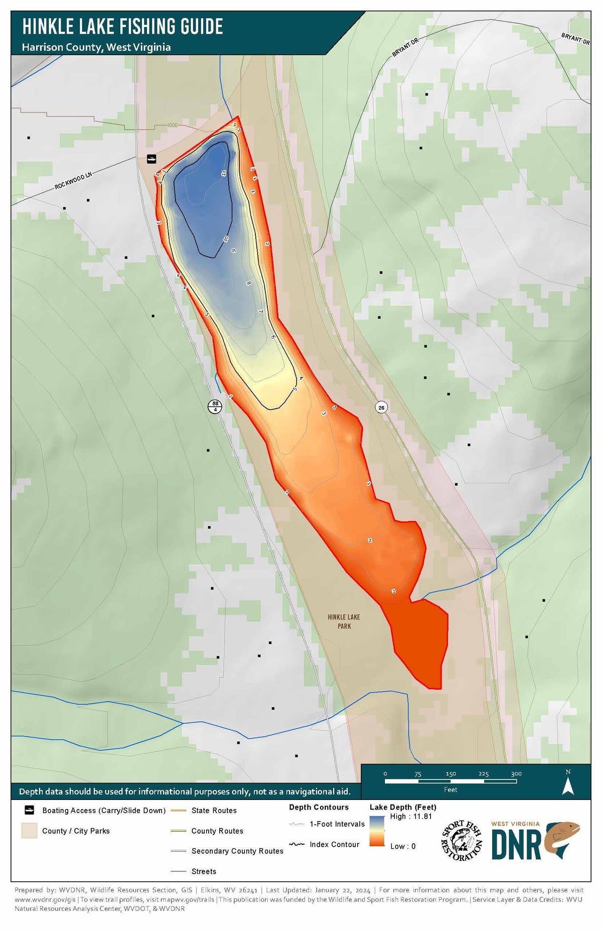 WVDNR District 1 Lake Maps - Bundle Map by WV Division of Natural ...