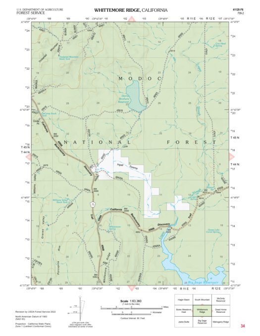 Whittemore Ridge Map by US Forest Service R5 | Avenza Maps