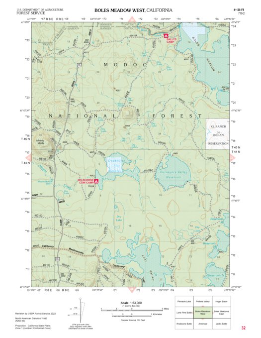 Boles Meadow West Map by US Forest Service R5 | Avenza Maps