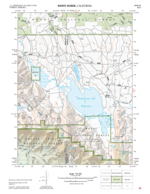 White Horse Map by US Forest Service R5 | Avenza Maps