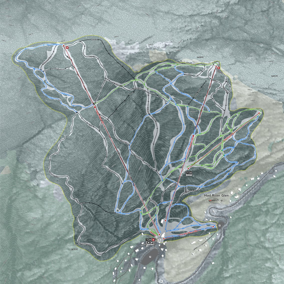 Mad River Glen Resort Map by Mapsynergy | Avenza Maps