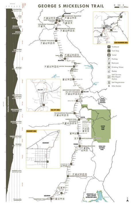 George S Mickelson Trail Map by South Dakota Game, Fish & Parks ...