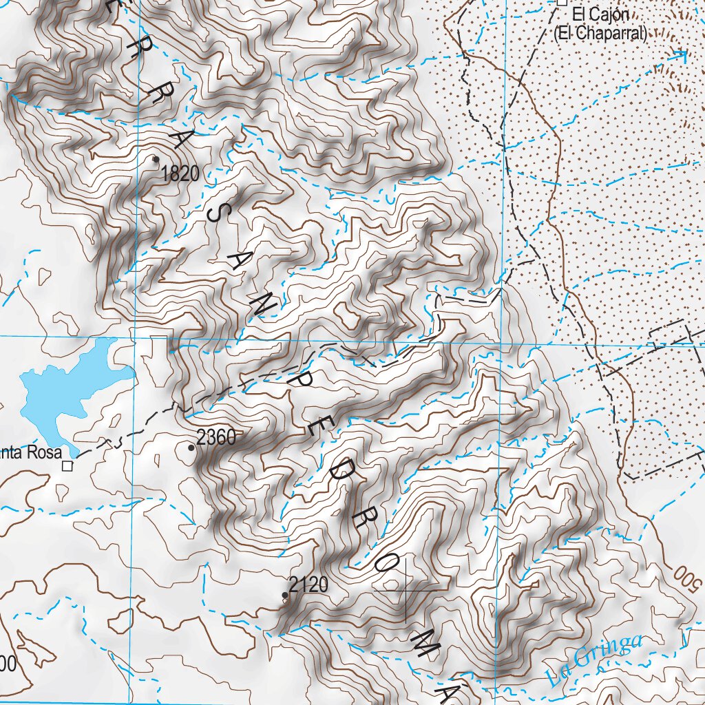 H1105-06 Baja, Mexico 1:250,000 Topographic Map by GoTrekkers Ltd ...