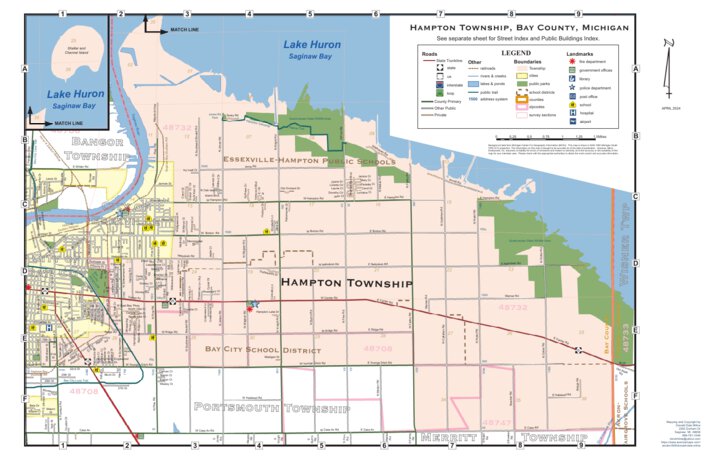 Hampton Township, Bay County, MI Map by Donald Dale Milne | Avenza Maps